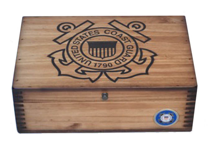 COAST GUARD MEDIUM DESK BOX W/MEDALLION FRONT | Vintage Editions
